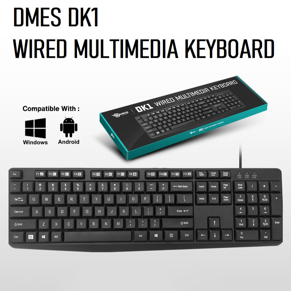 DMES DK1 - WIRED MULTIMEDIA KEYBOARD | Shopee Malaysia