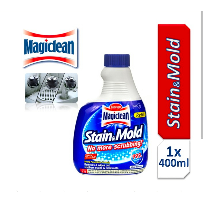 Magiclean Stain and Mold remover bathroom cleaner refill 400ml | Shopee ...