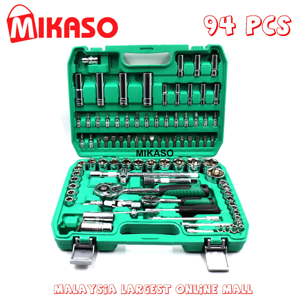 94 Pcs Socket Set Ratchet Box Socket Set Box Set Spanner Set Wrench Set Tools Set MIKASO ...