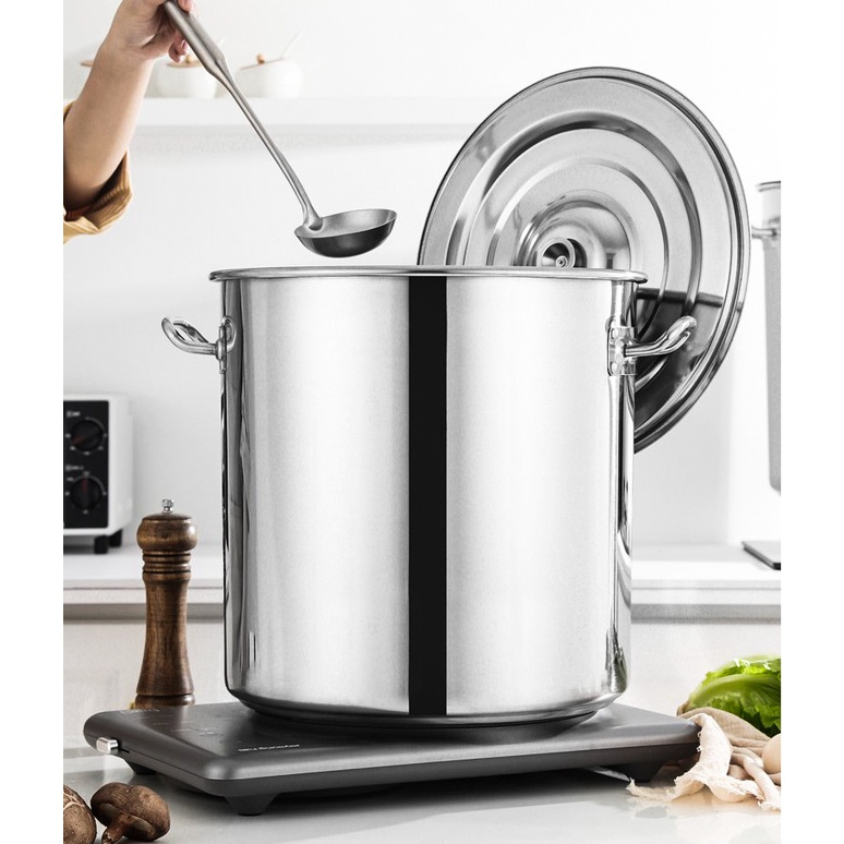 Stainless Steel Stock Pot (7L / 12L / 21L/26L) / Storage Pot / Cooking ...