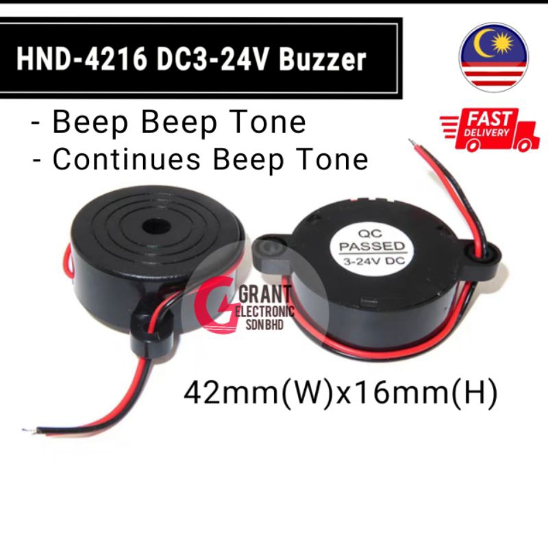DC3V-24V Piezo buzzer speaker SHD HYD HND-4216 DC12V DC24V Beep Beep ...