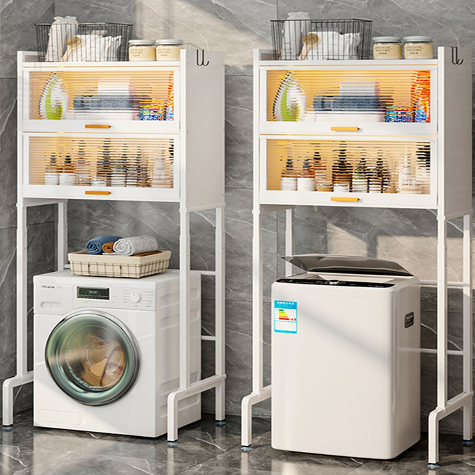 With cabinet door drum washing machine top rack flip-top bathroom shelf ...