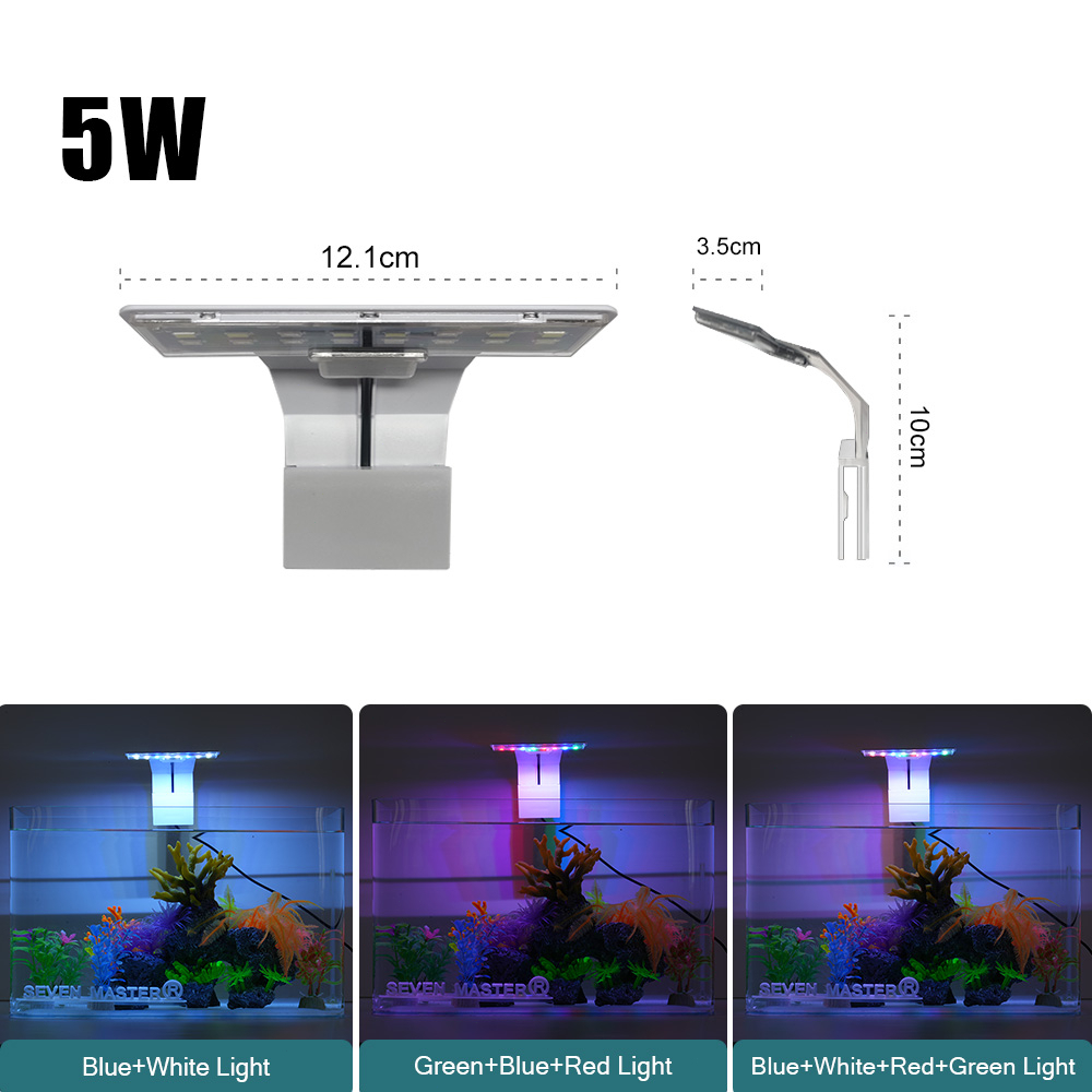 Super Slim LED Aquarium Light 7W/10W Aquatic Plant Lighting Waterproof ...