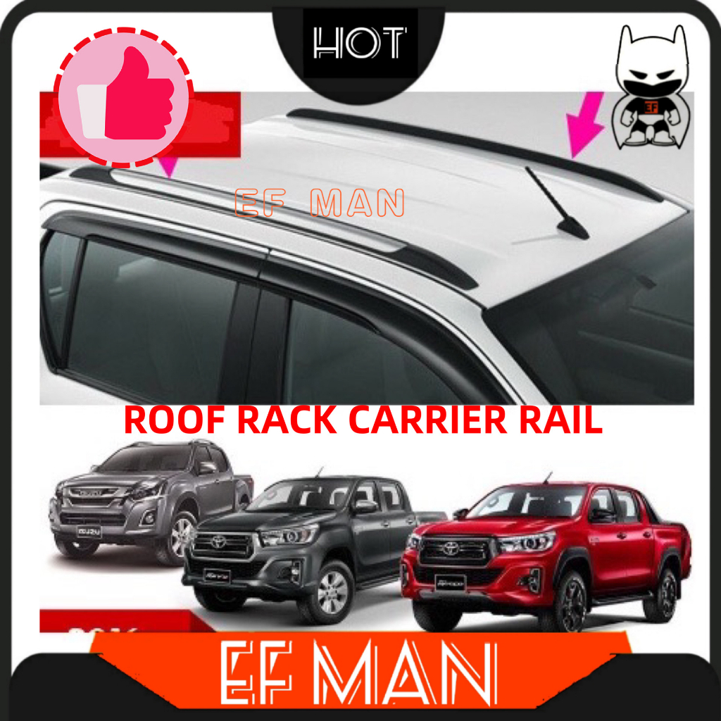 4x4 TOYOTA HILUX REVO ROCCO ROGUE ROOF TOP RACK CARRIER RAIL WITH SKRU ...