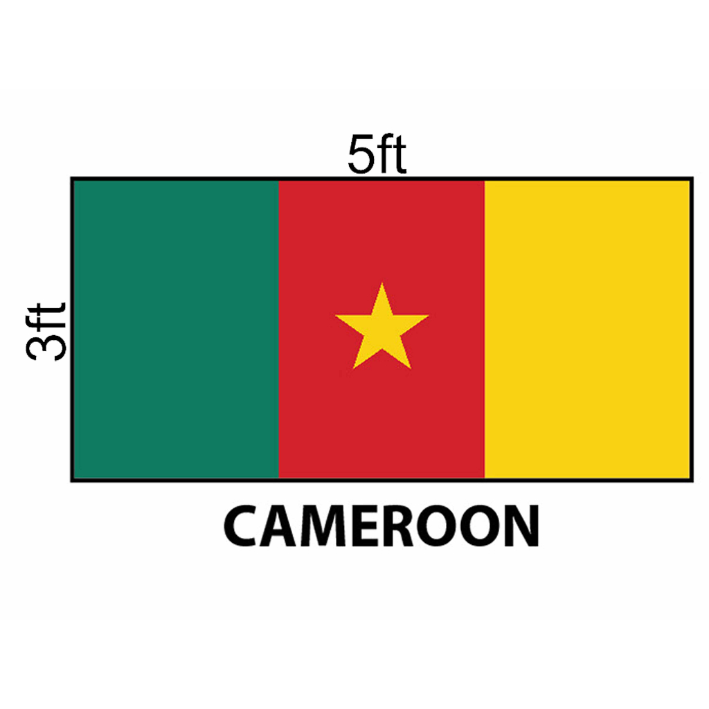 Cameroon Flag 3x5ft, Bendera Cameroon 3x5ft, Polyester | Shopee Malaysia