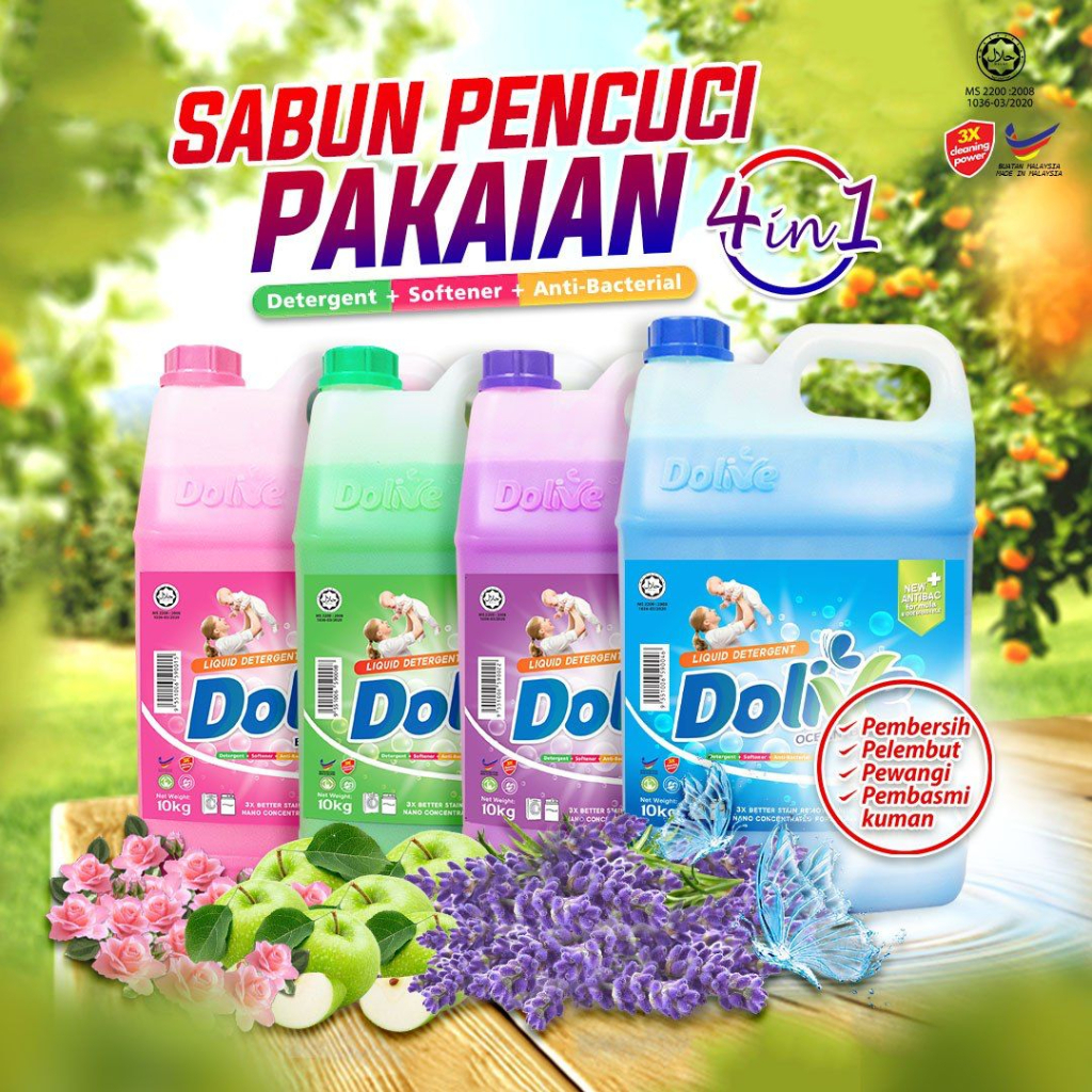 ‼️DOLIVE ORIGINAL HQ‼️ - SABUN BAJU | DETERGENT | SABUN DOBI | PENCUCI PAKAIAN 10 LITER | Shopee ...