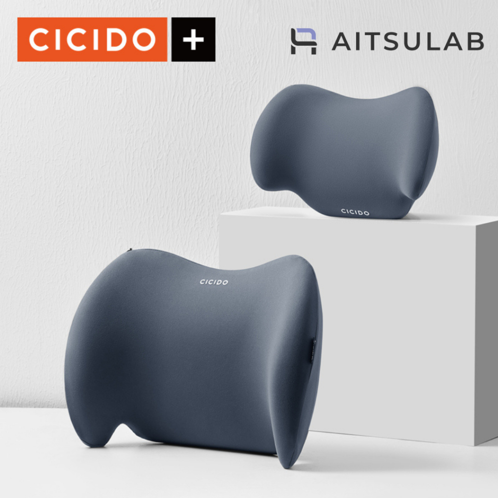CICIDO Lumbar Cushion Car Seat Back Cushion Neck Pillow Headrest Memory ...