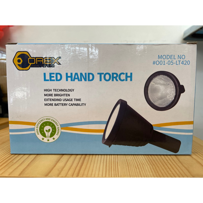 OREX LED HAND TORCH RECHARGABLE 20W O01-05-LT420 (OSRAM WHITE) | Shopee ...