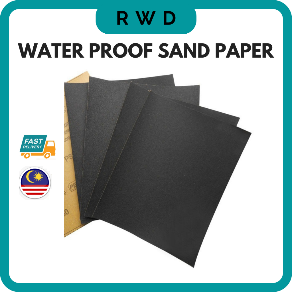 Sand Paper Waterproof Wet Dry Abbrasive Black Sandpaper Abrasive Kertas ...