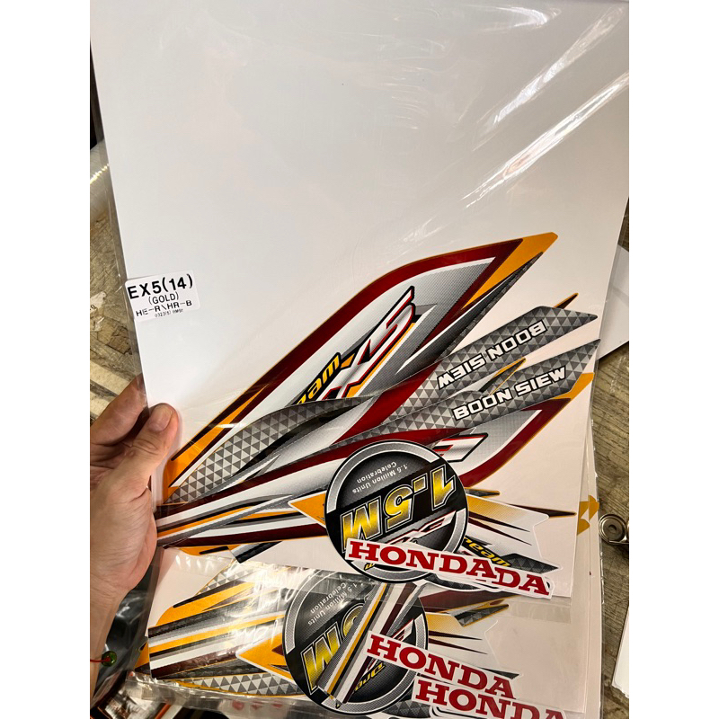 HONDA EX5 DREAM SERIES 14 STICKER BODY SET GOLD / RED / NEW BLUE ...