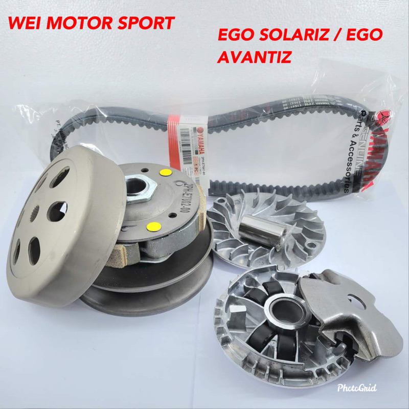 YAMAHA EGO AVANTIZ/EGO SOLARIZ PULLEY SET FRONT AND REAR WITH TIMING BELT INDONESIA PULLEY SET ...