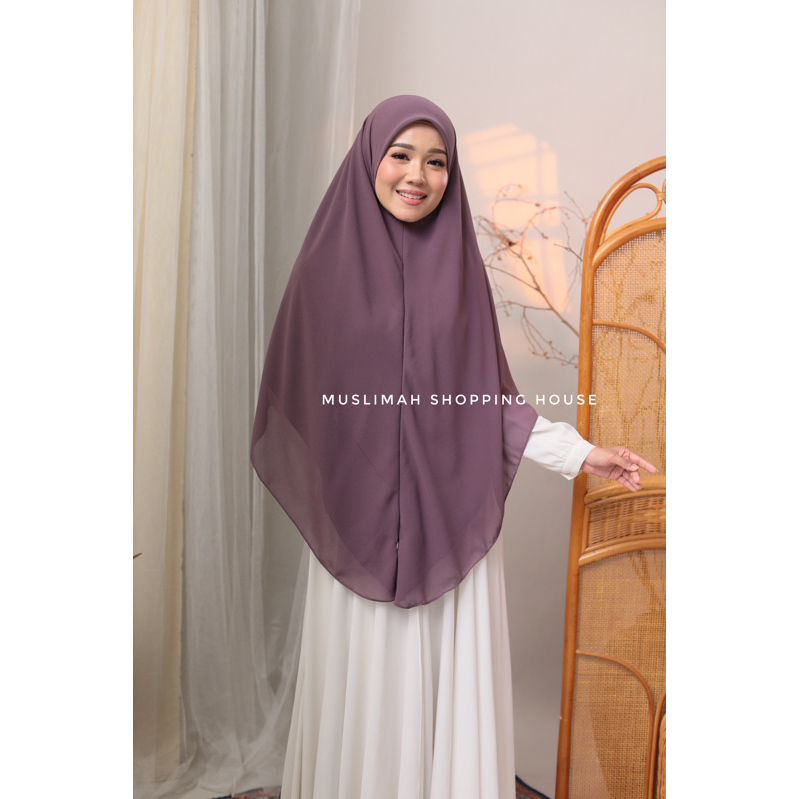 Tudung KHIMAR LABUH BERZIP bidang 60 Cutting Slim Bawal Sarung Labuh ...