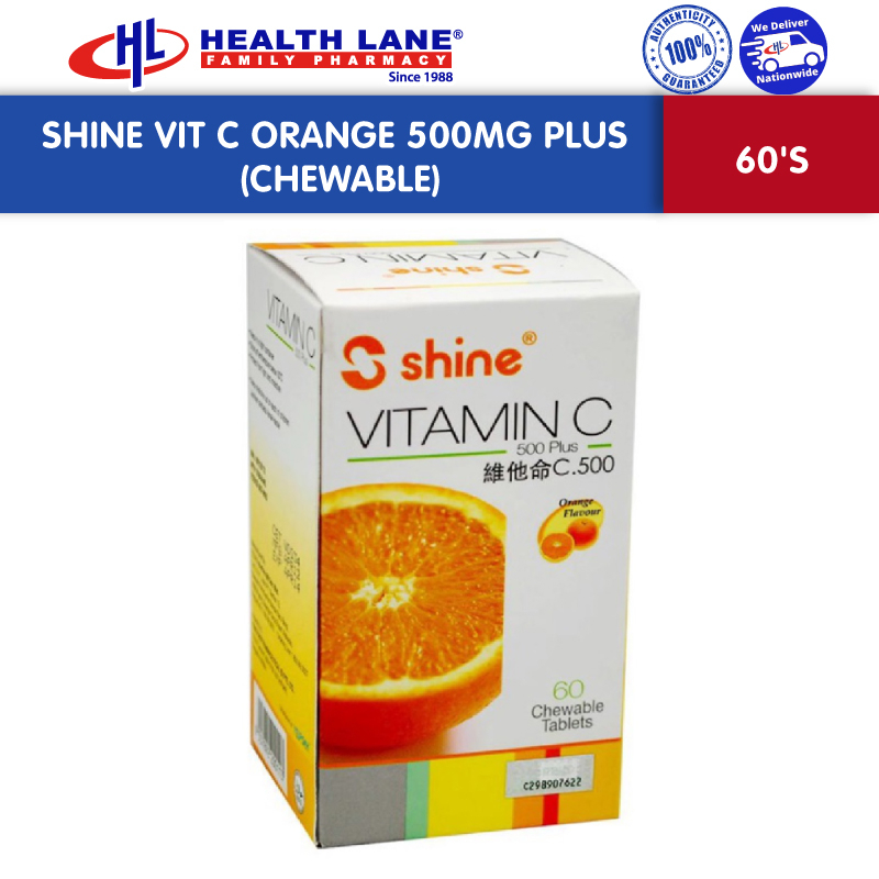 Shine Vit C Orange 500mg Plus Chewable (60's) | Shopee Malaysia