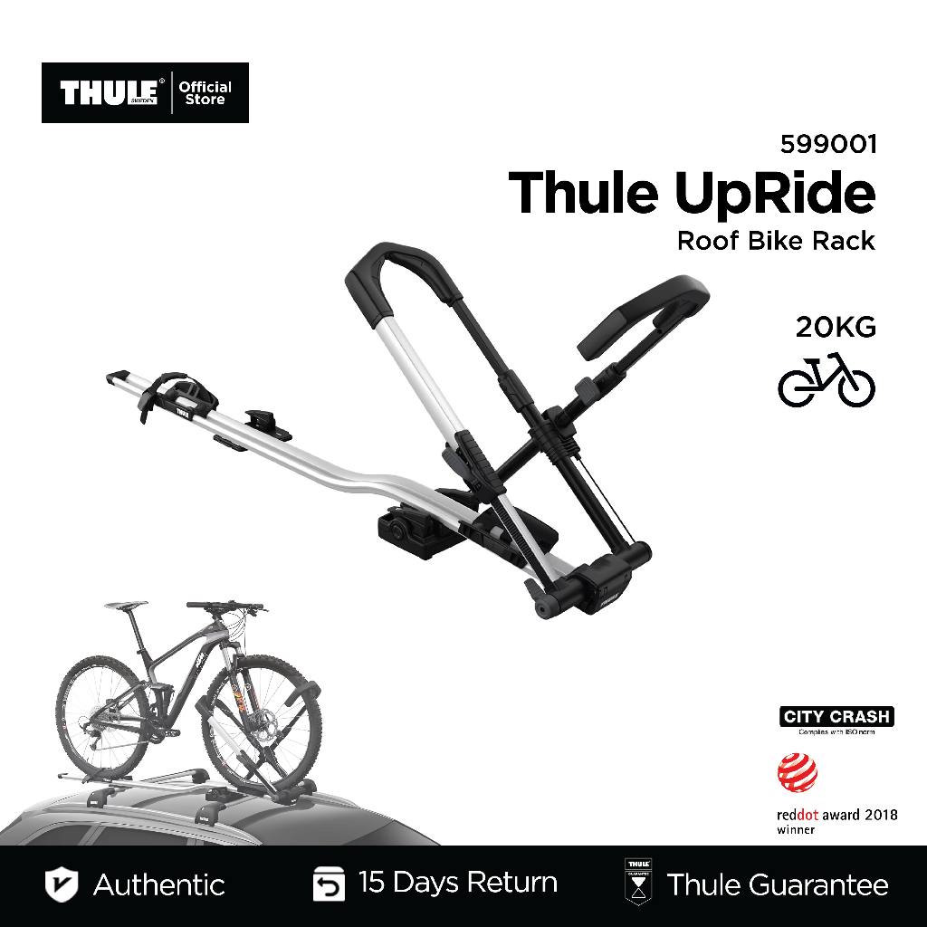 Thule Thule UpRide Roof Bike Rack Wheel Mount - Black/Aluminium 599001 ...