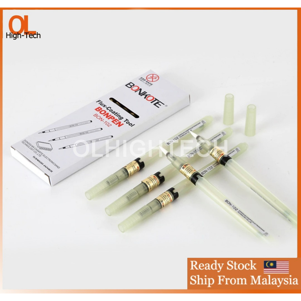 OLhightech - BON-102 Flux Paste Solder Paste Brush Tip Pen Welding ...