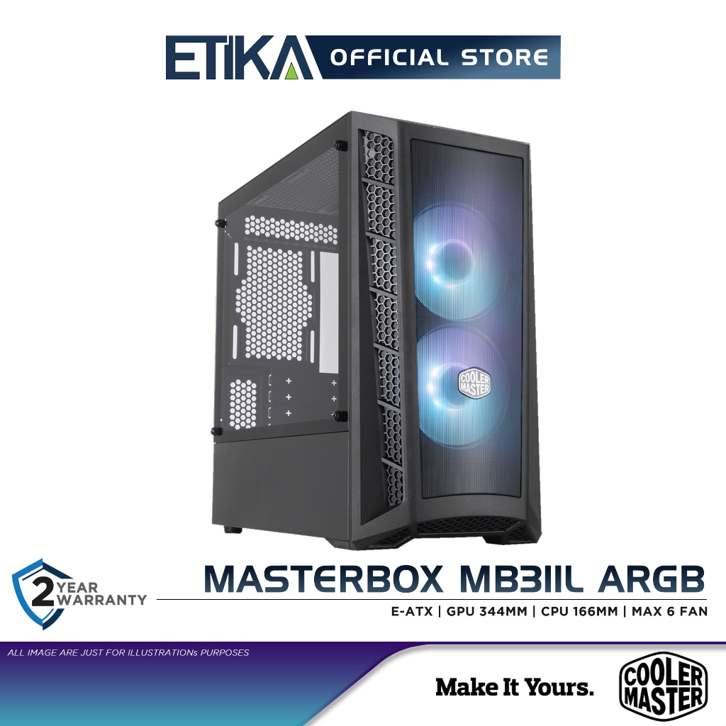 Cooler Master MasterBox MB311L ARGB | M-ATX Tempered Glass Mini Tower ...