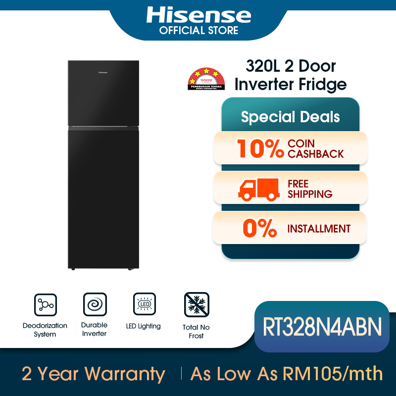 [Free Installation] Hisense 320L 2 Door Top Mount 4 STAR Inverter ...