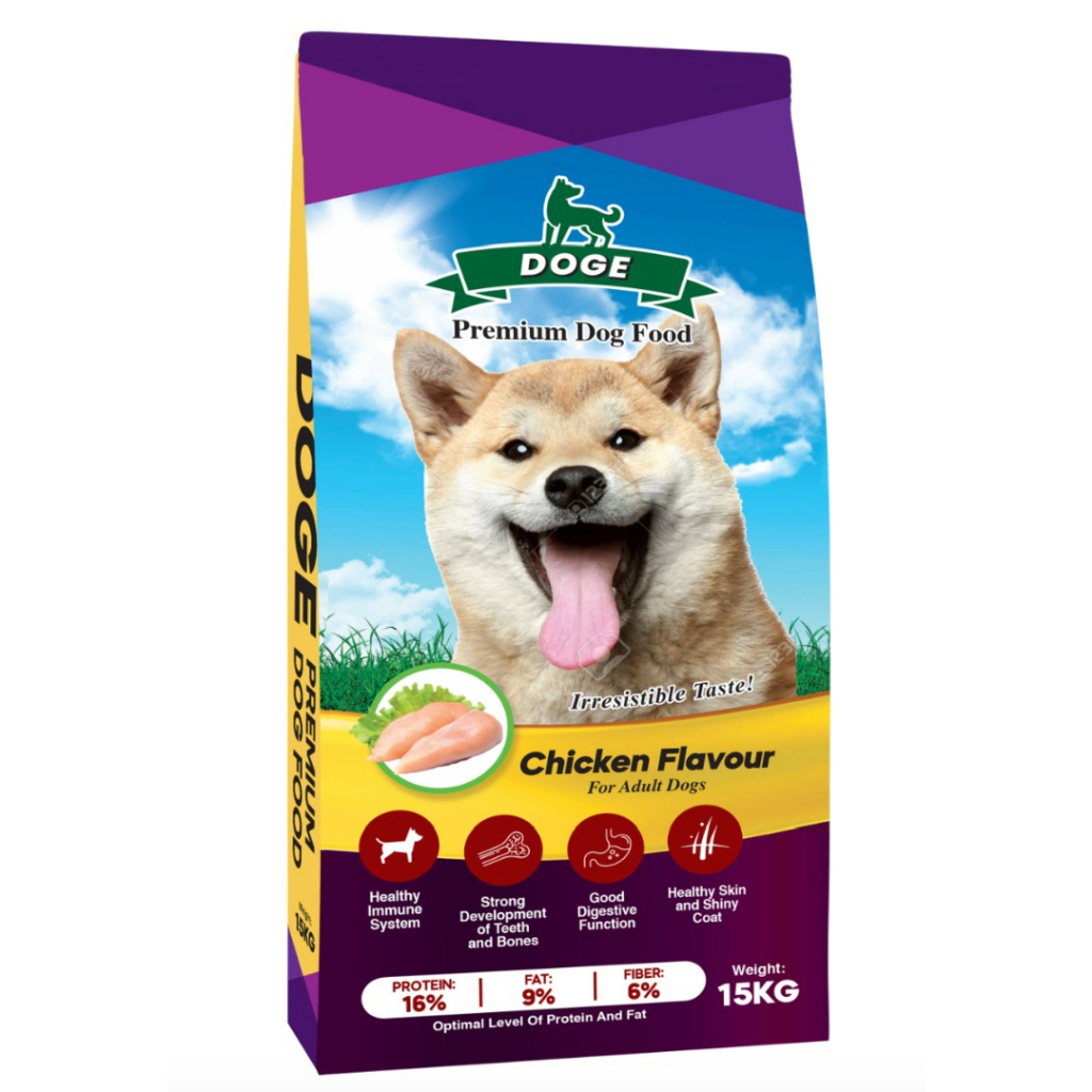 Doge Exclusive Dog Kibbles Foood Chicken Flavour 15KG | Shopee Malaysia