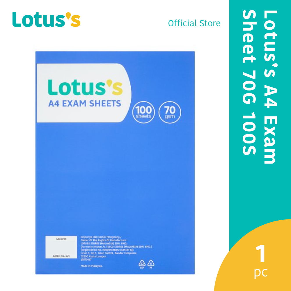 Lotus's A4 Exam Sheet (70g x 100’s) | Shopee Malaysia