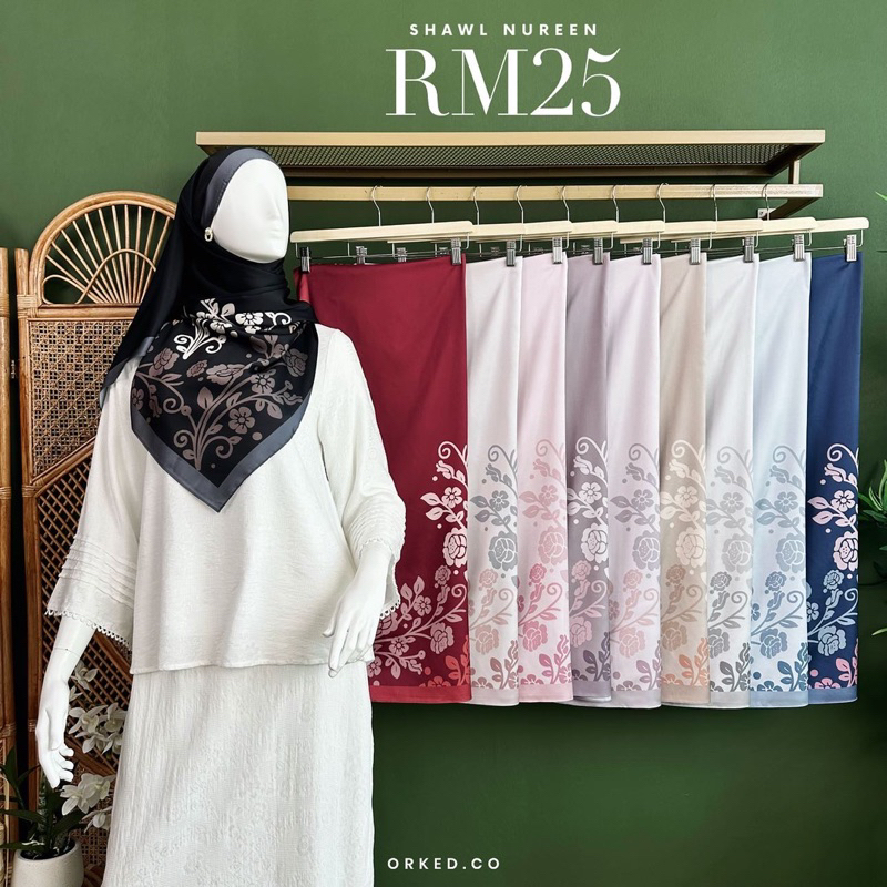 SHAWL NUREEN BY BUTIK ORKED.CO | Shopee Malaysia