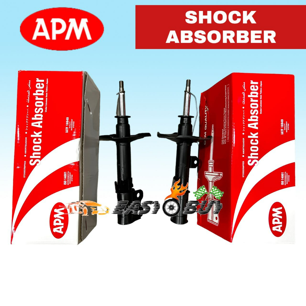 (100% ORIGINAL) APM FRONT DEPAN ABSORBER GAS SHOCK TOYOTA COROLLA ALTIS ...