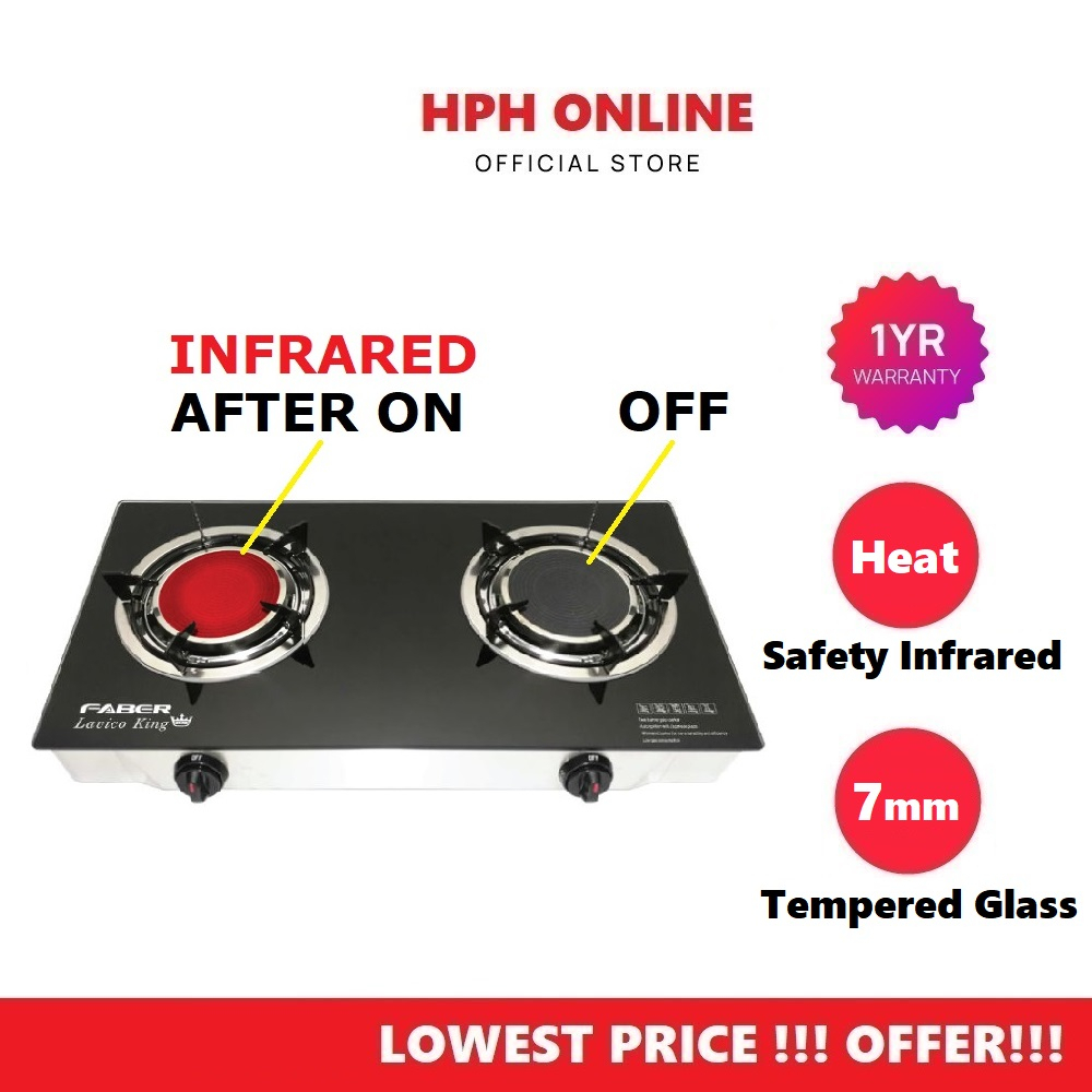 Faber Infrared Gas Cooker Tabletop Glass Stove Dapur Masak 煤气炉 FC LAVICO KING 8152 | Shopee Malaysia