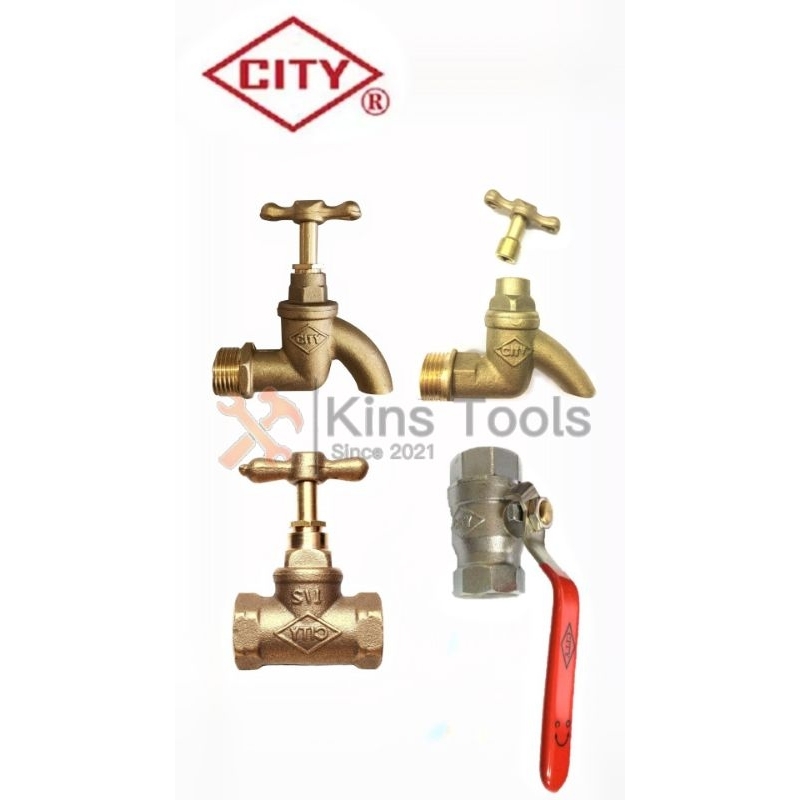 (100% Original Product) City Brass Bib Tap / Stopcock / Ball Valve ...