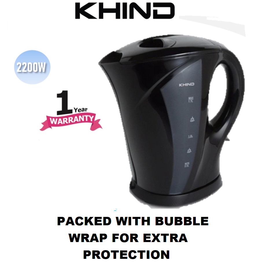 Khind 1.7L Jug Kettle EK102T (Black Colour) | Shopee Malaysia