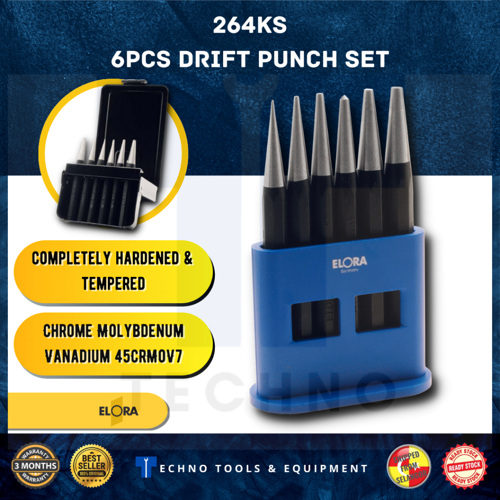 ELORA 264KS 6pcs Drift Punch Set with stand - 100% New and Original ...