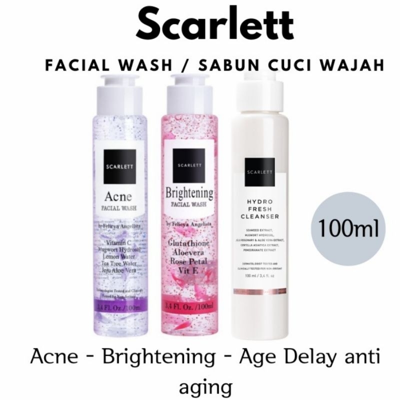 Scarlett Whitening Facial Wash 100% Original By Felisya Angelista ...