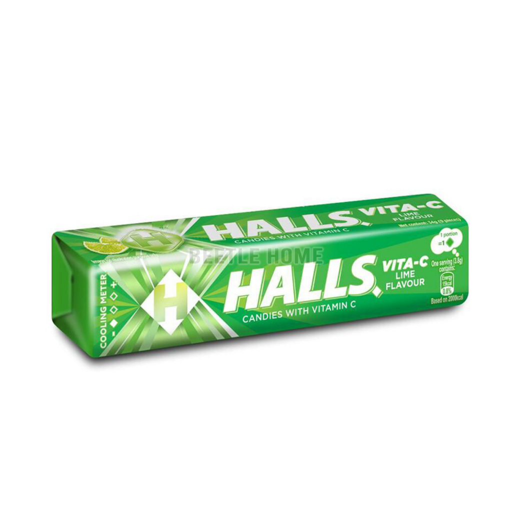 Halls Candy 34g Mentholyptus Honey Lemon Vita-C Strawberry Blueberry ...