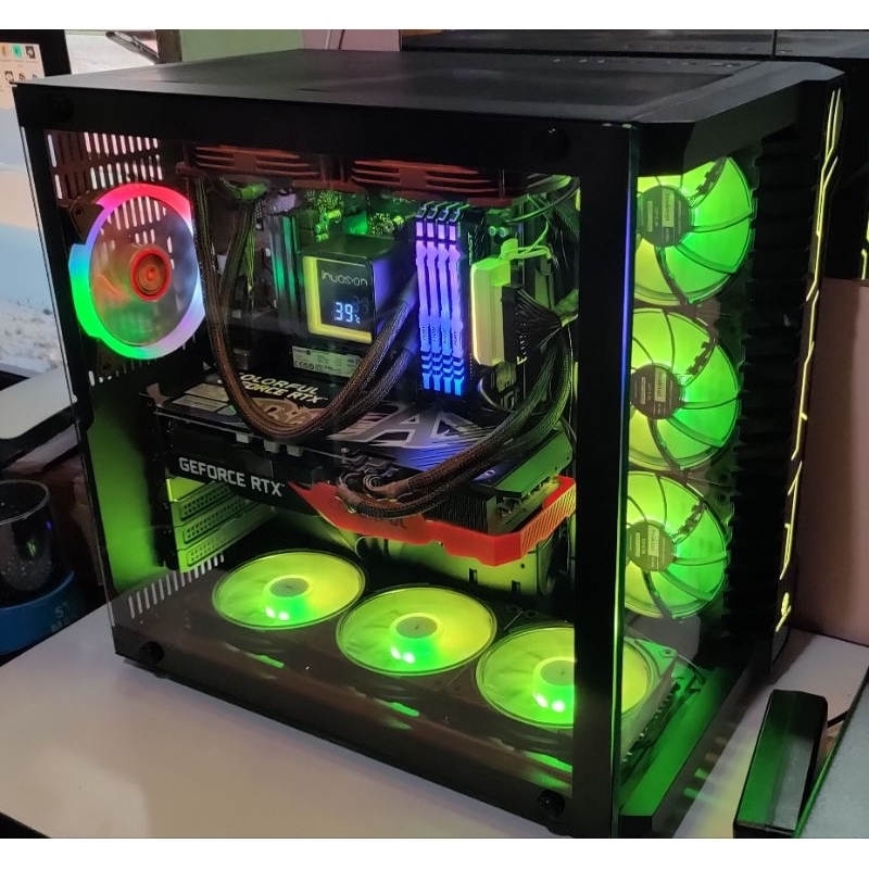 CLEARSTOCK GameKM Robin III Transparent Desktop CaseFull View Glass ATX ...