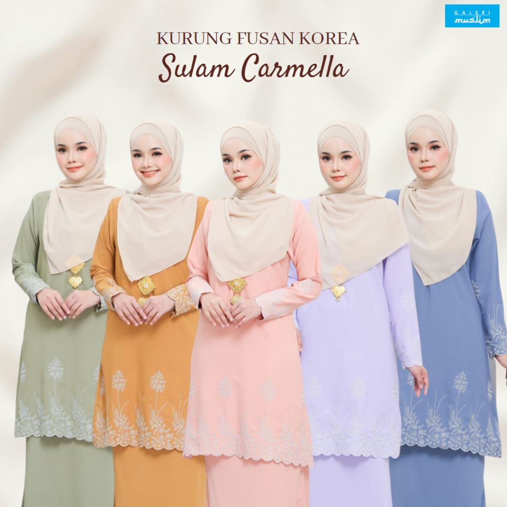 SERAHAUS Kurung Fussan Korea Sulam Carmella (BAJU RAYA 2023) | Shopee Malaysia