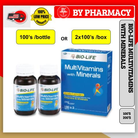 Bio-Life Multivitamins with Minerals(100 Tab / 2X 100TAB ) | Shopee ...
