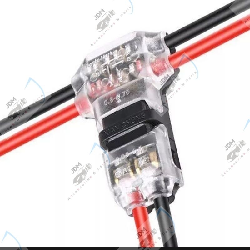 1 set 2 Pin 2 Way Low Voltage Universal Compact Wire T Tap Connectors ...