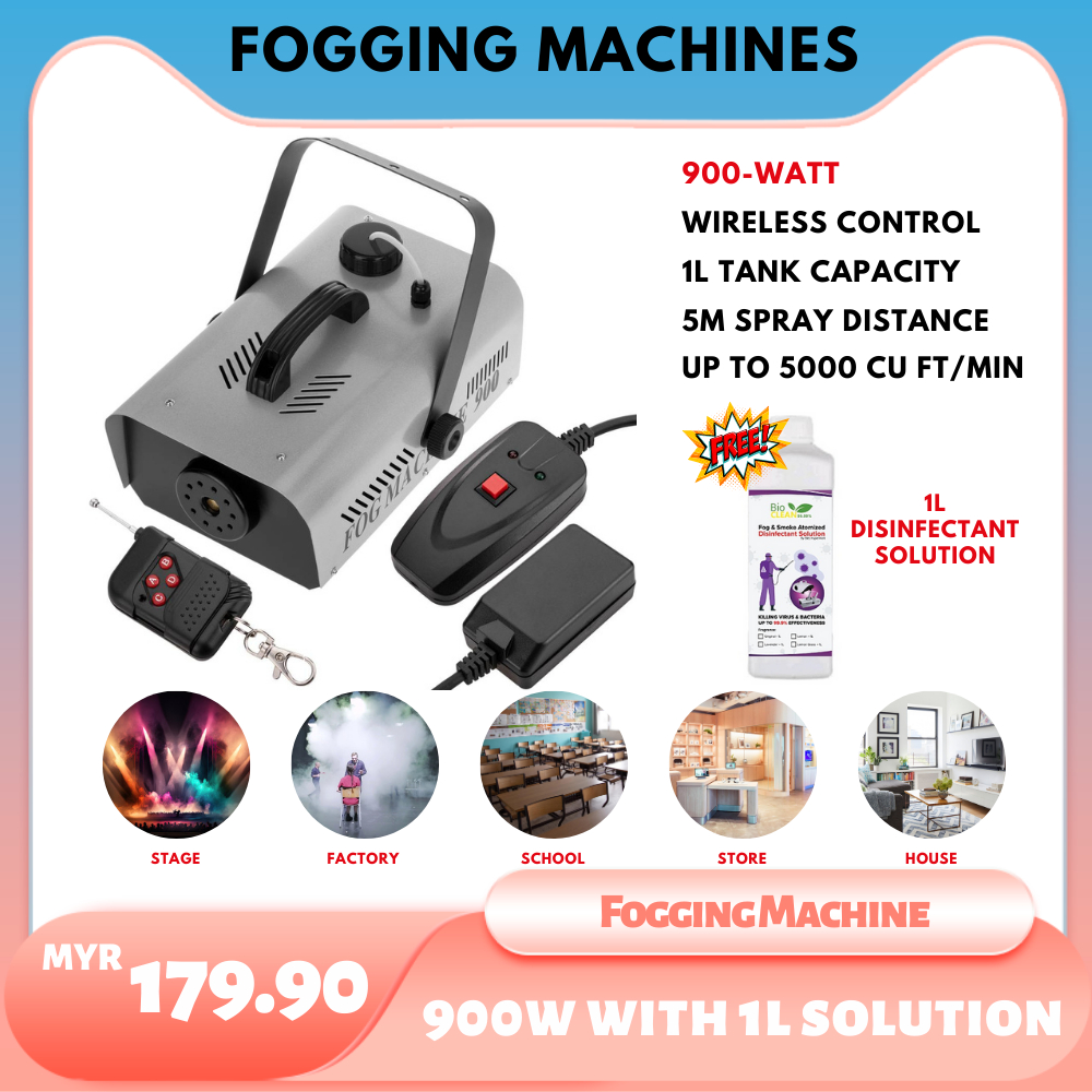 Fogging Machine 900W 1500W FREE 1L Solution Smoke Machine For NanoSterilization Spray up to 5000 ...