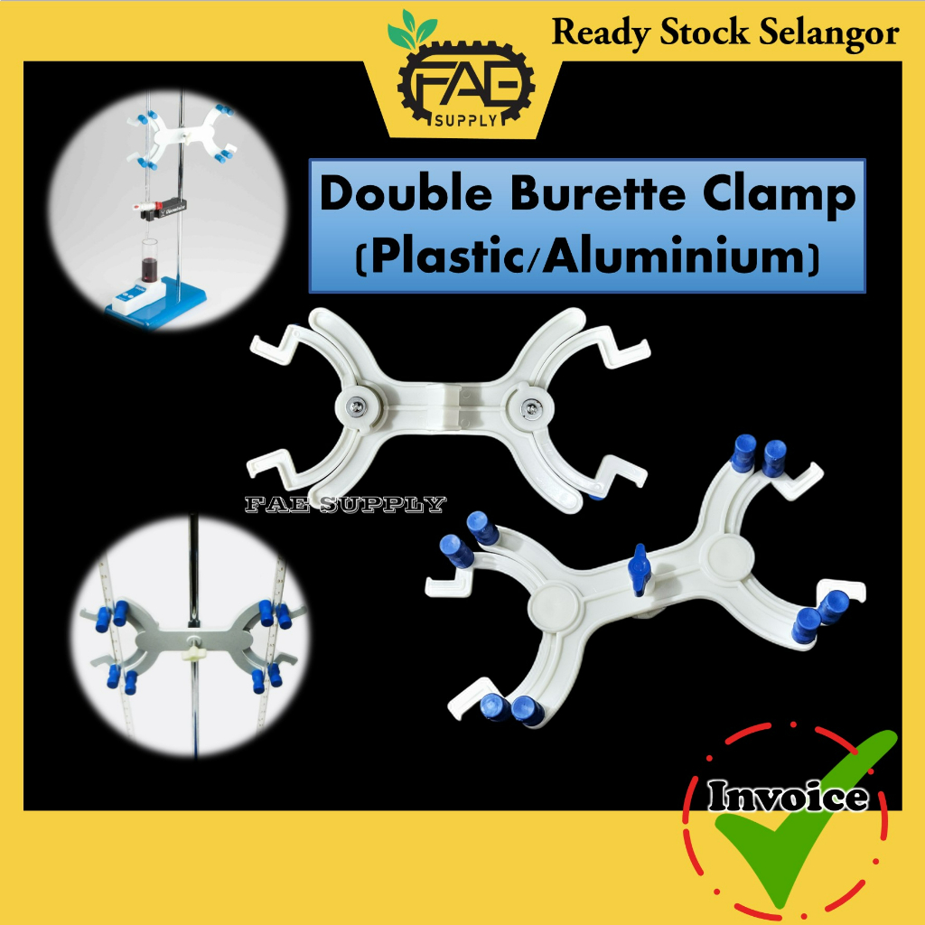 Double Burette Clamp (Plastic/Aluminium) Lab Laboratory Tools ...