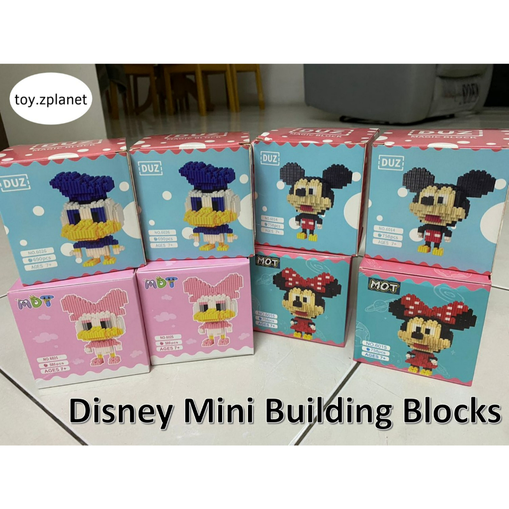 Mini Block Disney Mickey Mouse Minnie Mouse Donald Duck Daisy Duck ...