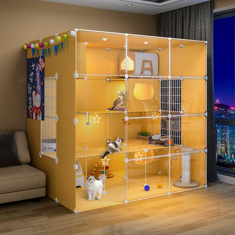 Panoramic cat Villa cat cage home super free space indoor cat cabinet ...