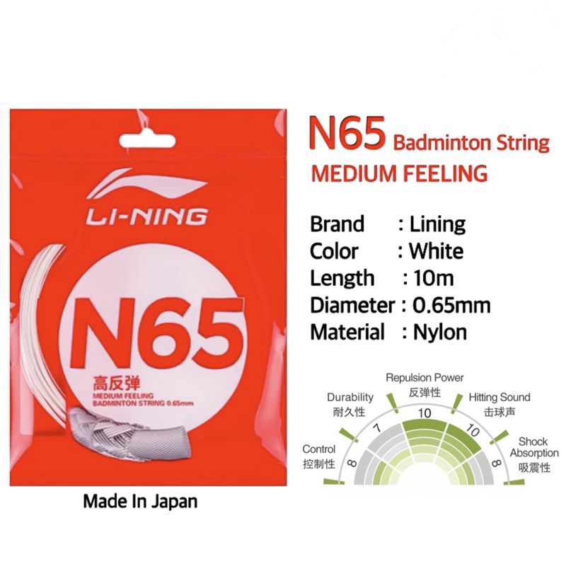 [ORIGINAL]LI NING BADMINTON STRING N65 | Shopee Malaysia
