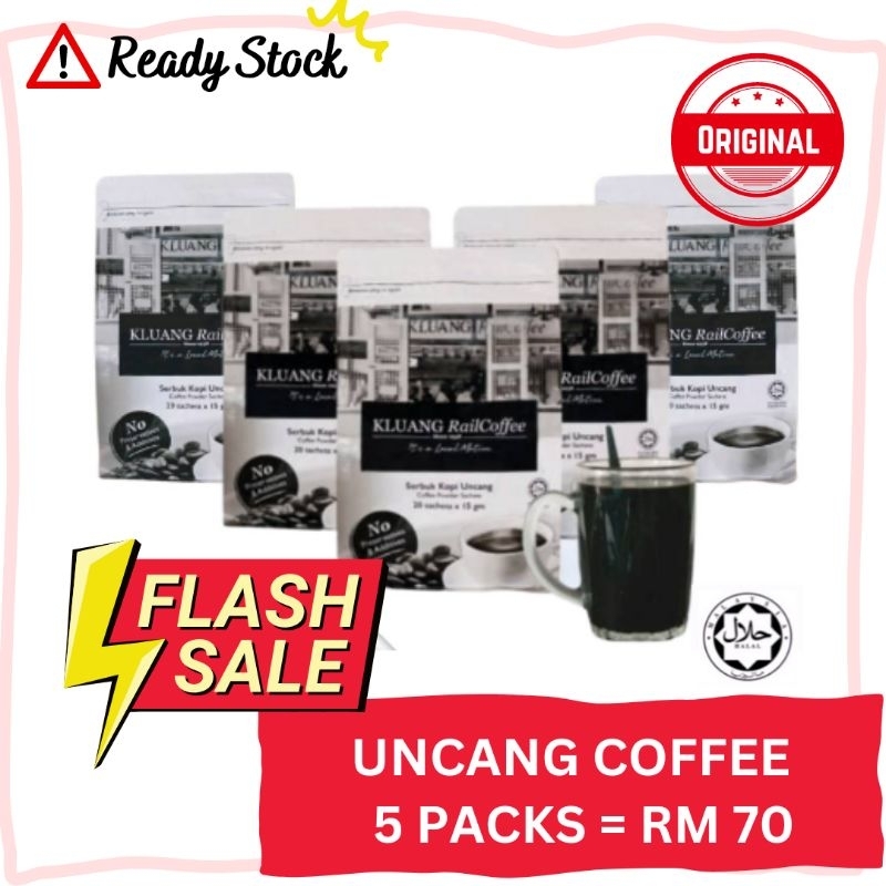 SERBUK KOPI KLUANG RAIL COFFEE UNCANG (20SACHETS X 15G) 5 PACKS ...