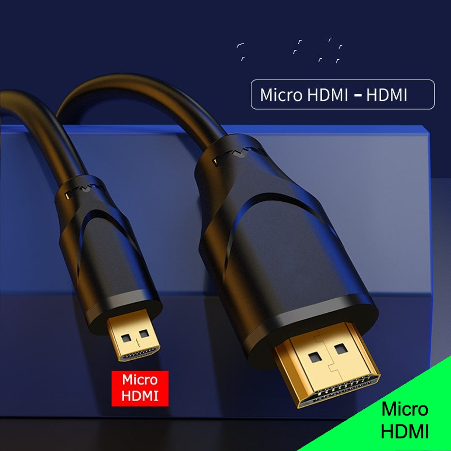 Wayar Micro HDMI PC Laptop to TV Monitor Camera 4k Mini Cable Connector ...