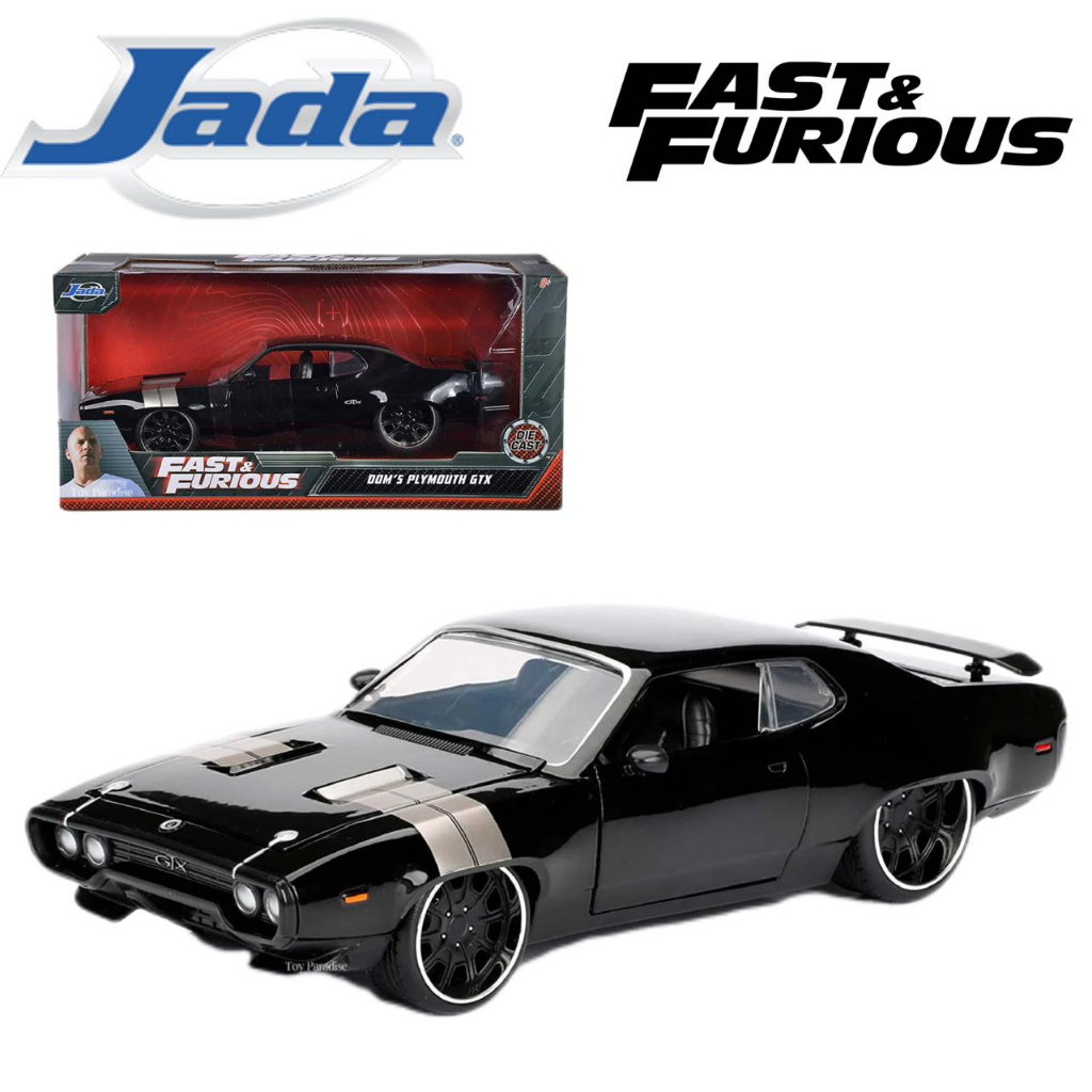 Jada Toys Metal Die cast Car Vehicle Fast & Furious Dom's Plymonth GTX ...