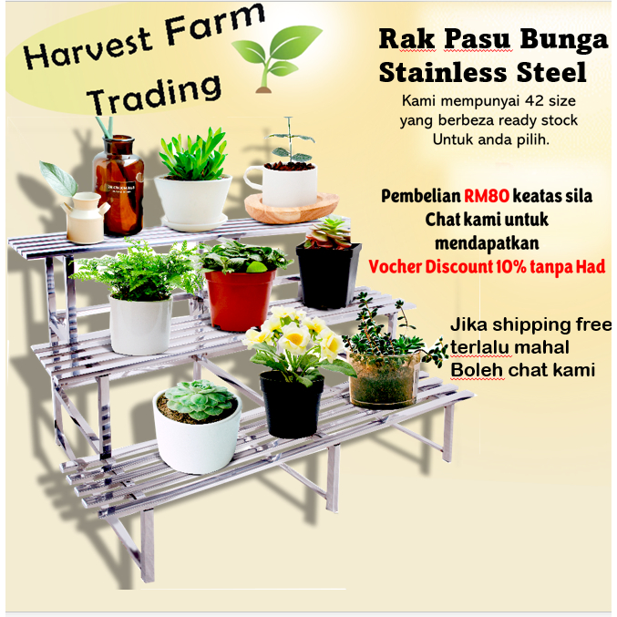 rak bunga bertingkat pasu bunga rak pasu bunga outdoor murah stainless ...