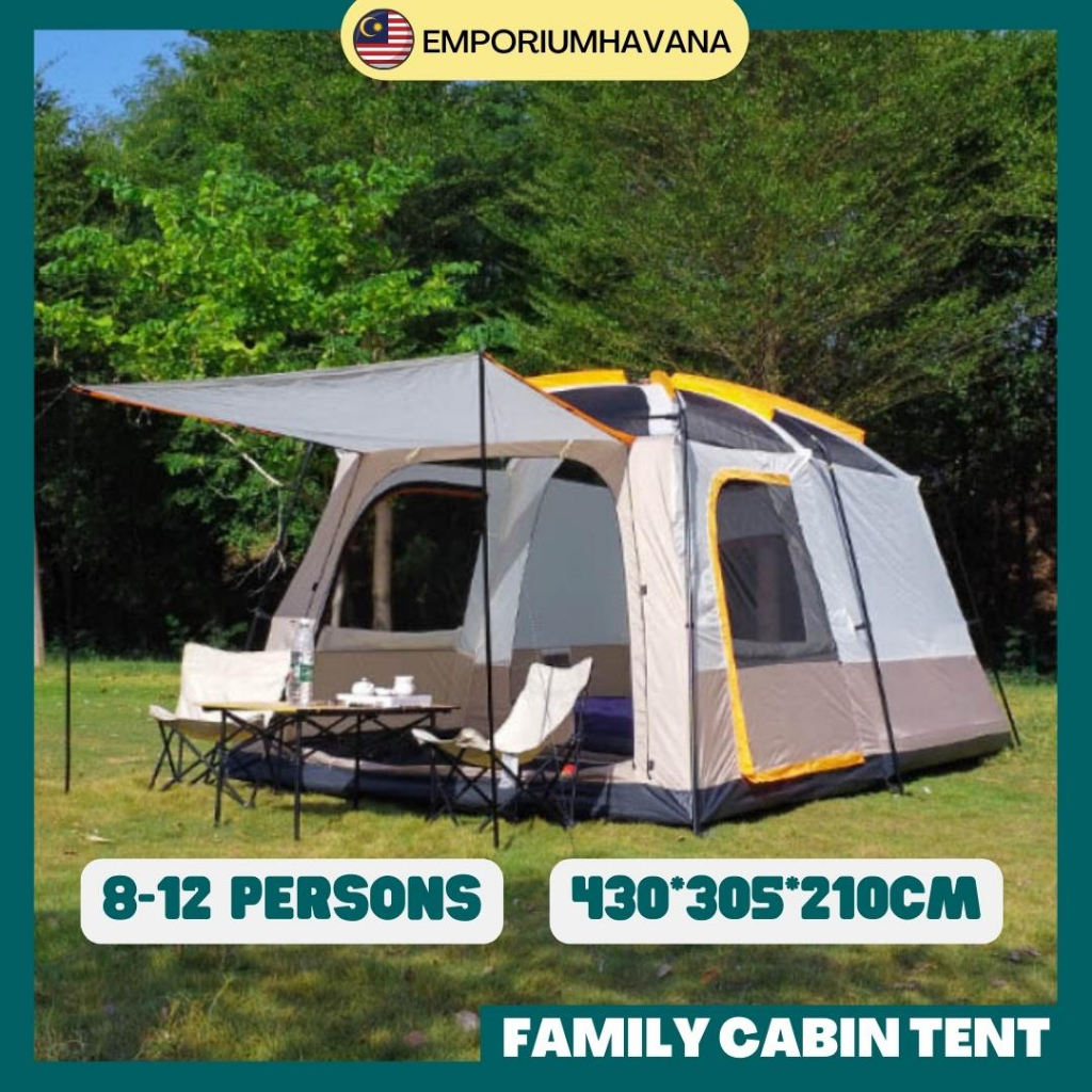 TROFEO Ultra-Large Camel Tent ST-096 8-12 Person Khemah Unta Double ...