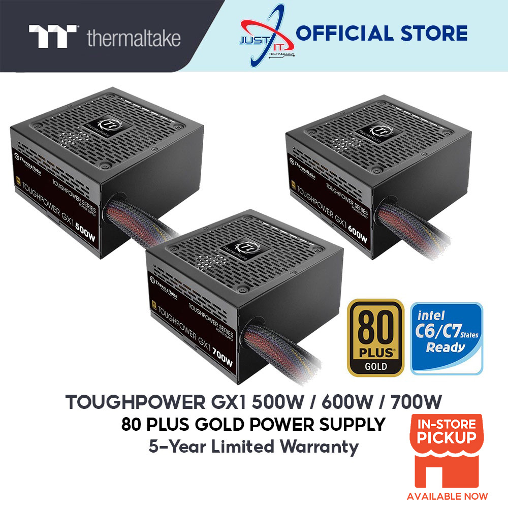 Thermaltake Tough Power 80 Plus Gold Power Supply (500W/600W/700W) GX1 ...