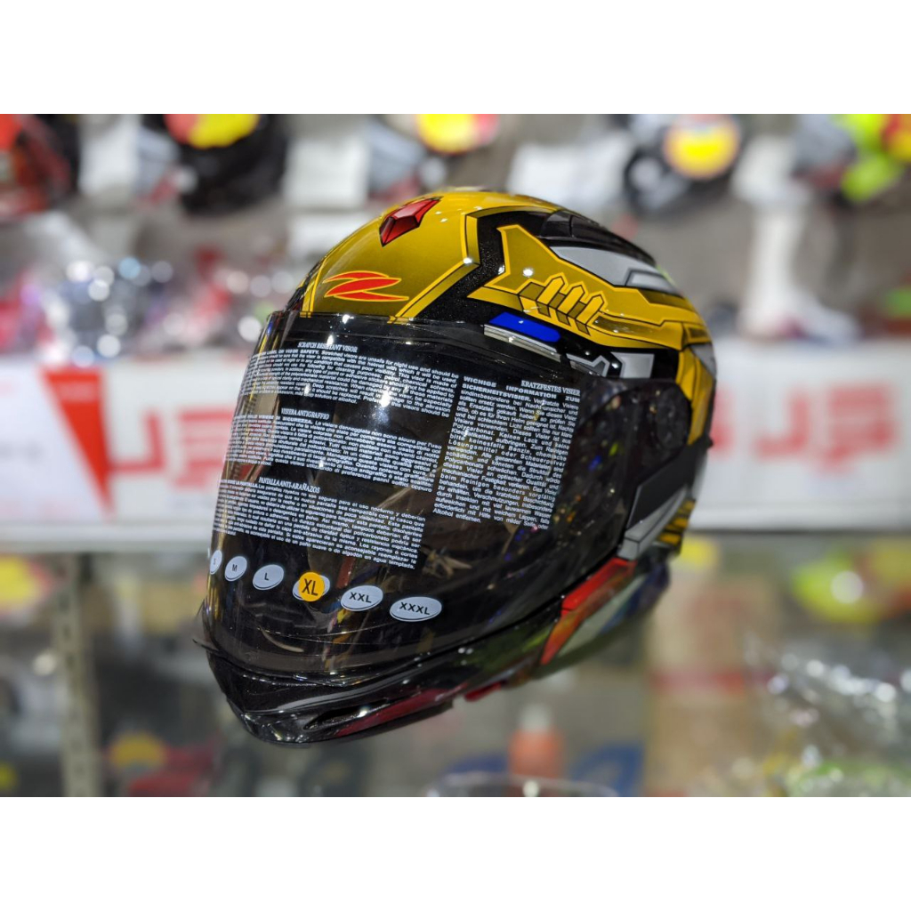 Helmet Zeus 613 2 in 1 white gundam robot GJ-613 | Shopee Malaysia