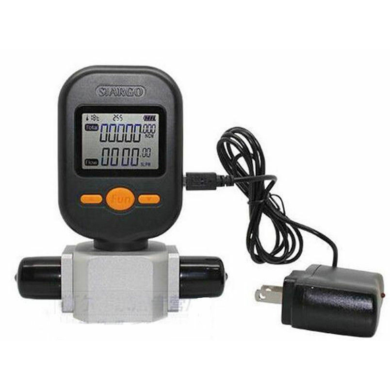 Digital Gas Mass Flow Meter 0-200L/Min Protable Gas Air Flow Rate ...