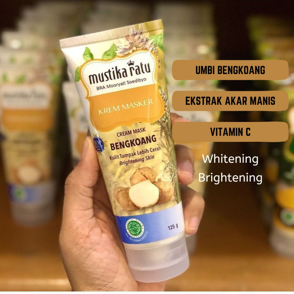 Masker Bengkoang / Brightening Cream Face Mask for Whitening Mustika ...