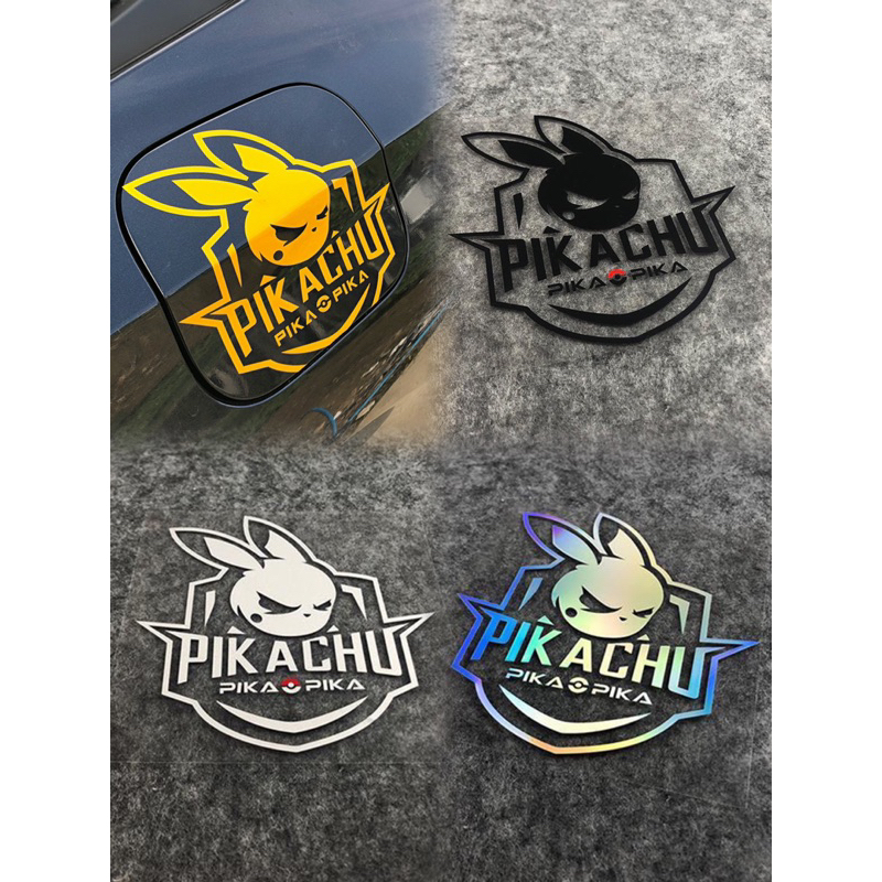 car sticker pikachu pokemon 15cm X 14cm sticker windscreen cermin ...
